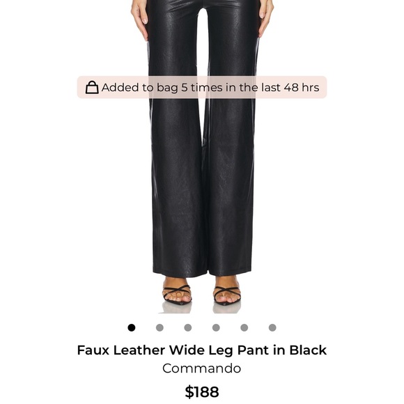 Commando | Pants & Jumpsuits | Commando Black Faux Leather Wide Leg ...